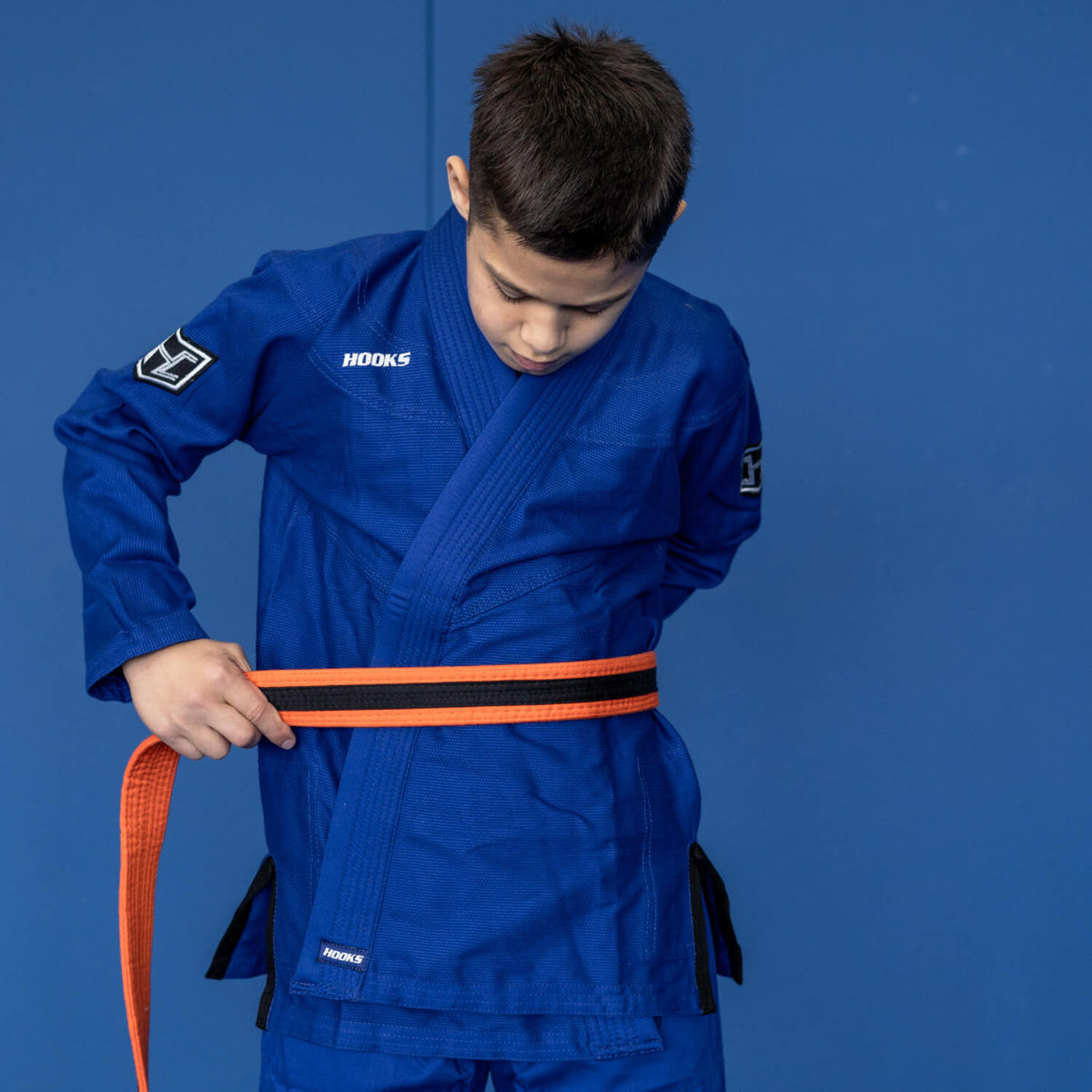 Hooks BJJ GI - Kids Prolight II - Blue with Black includes White Belt ...